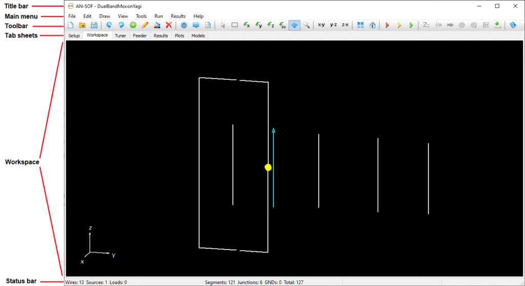 The AN-SOF Interface › AN-SOF Antenna Simulation Software