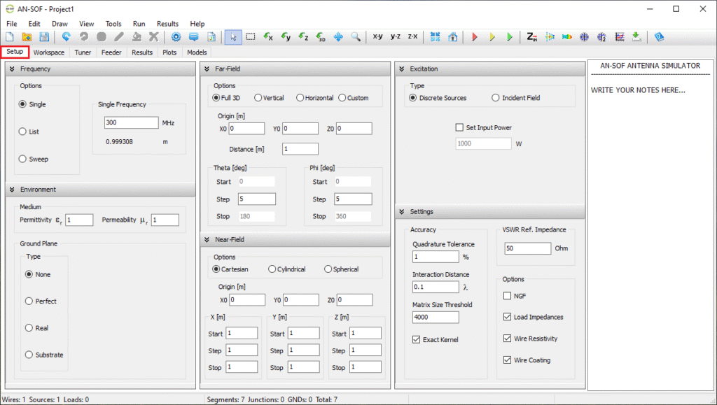 The Setup Tab › AN-SOF Antenna Simulation Software