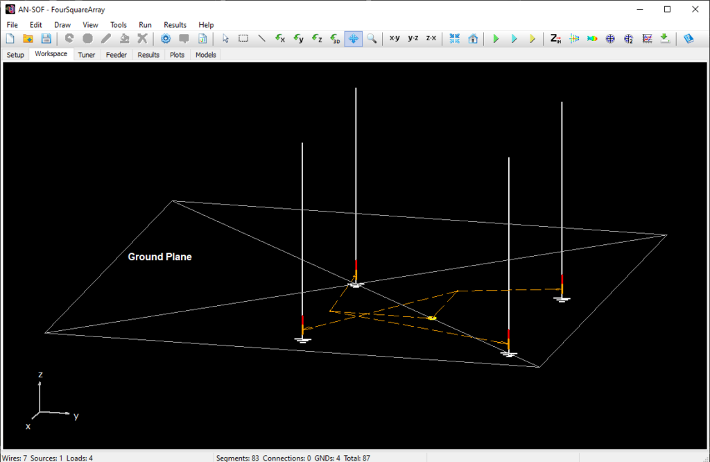 Adding a Real Ground Plane › AN-SOF Antenna Simulation Software